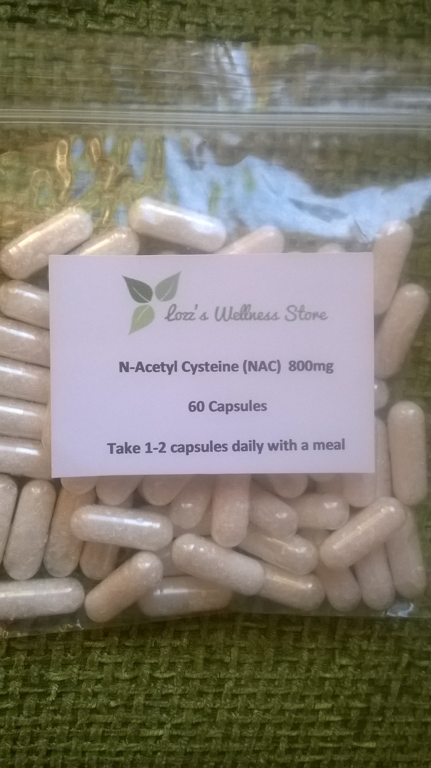N-Acetyl Cysteine (NAC) 800mg 60 Capsules - Lozz's Wellness Store
